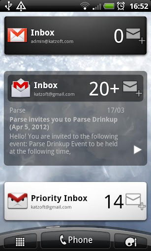 Get A Cool Gmail Widget For Your Android Smartphone, Available On The ...