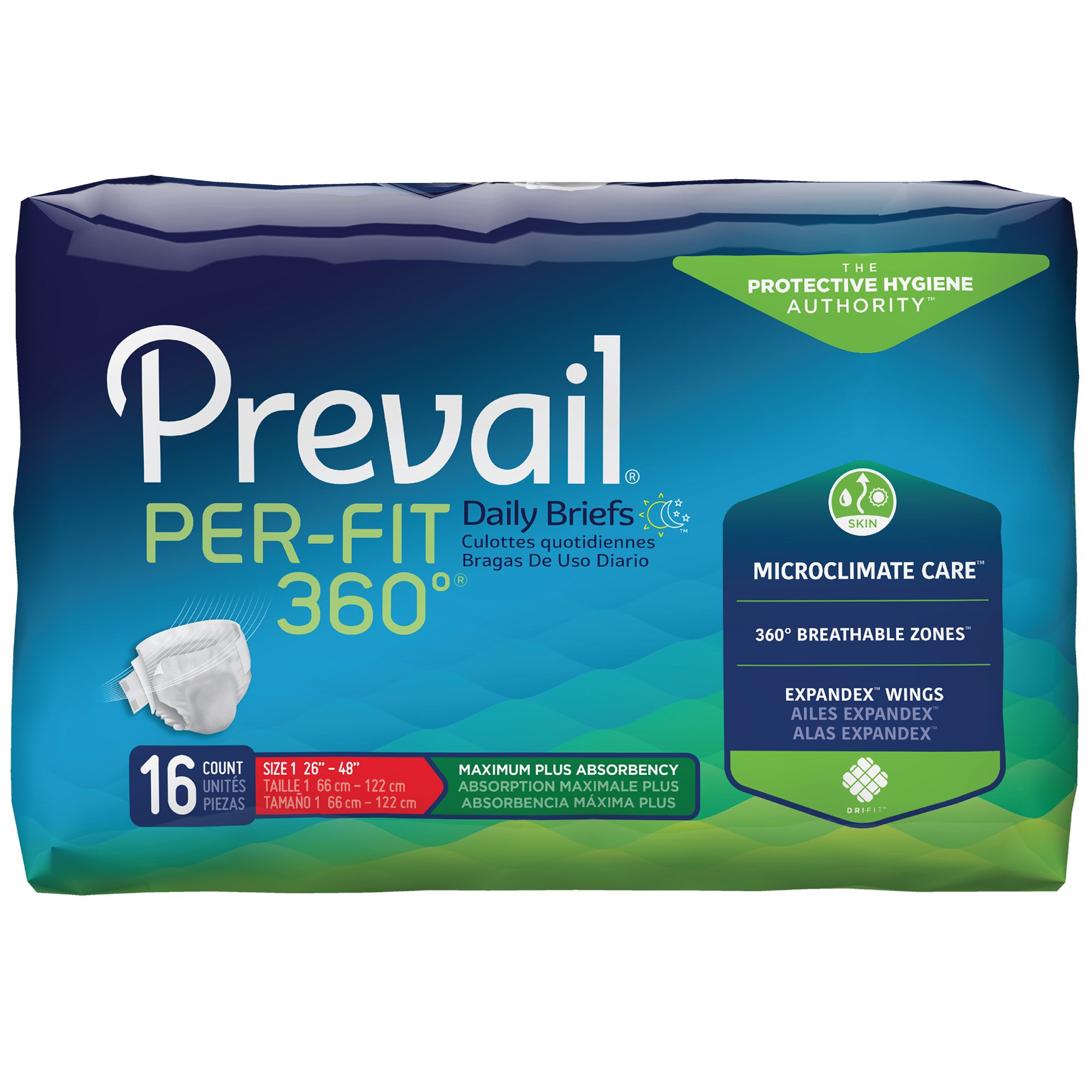 Prevail Per Fit 360 Adult Incontinence Briefs Maximum Plus Absorbency ...