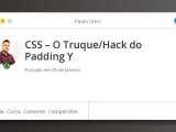 Css O Truque Hack Do Padding Y