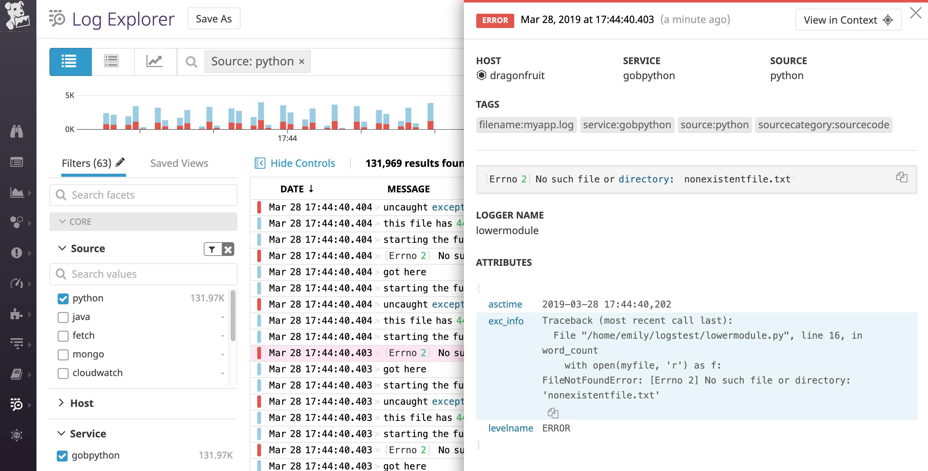 Python Logging Formats How To Collect And Centralize Python Logs Datadog