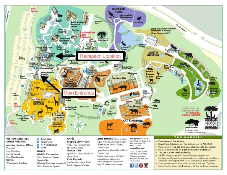 San Francisco Zoo Map Overview Pdf Travel