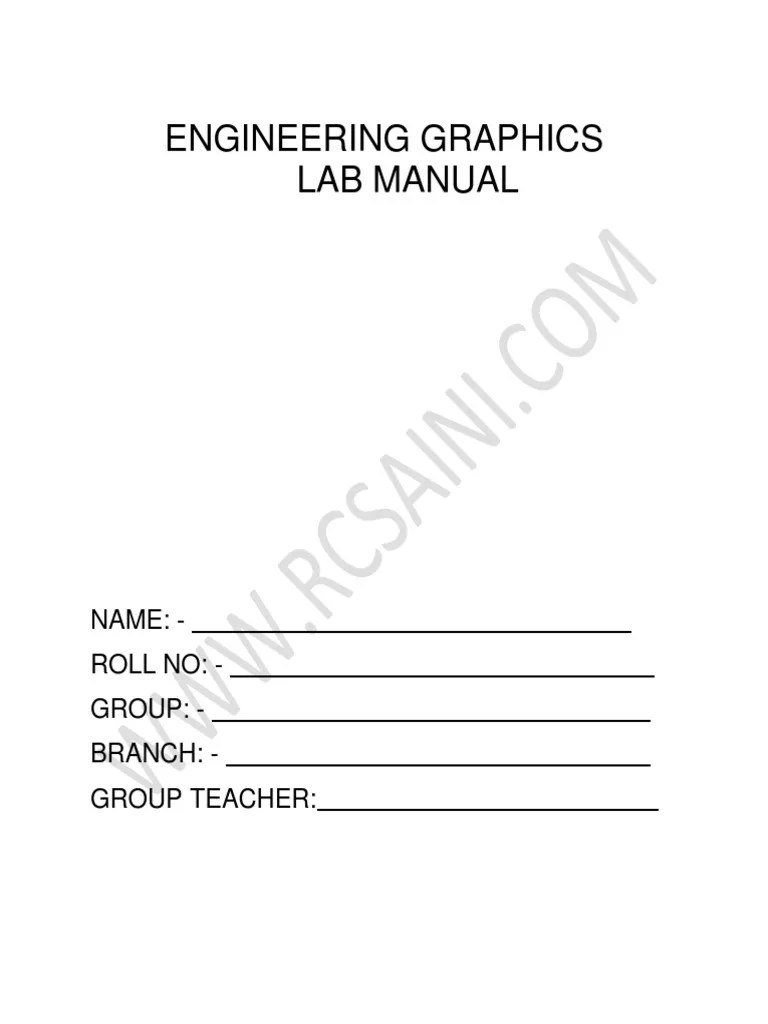 Engineering Graphics Lab Manual Pdf Triangle Technical Drawing