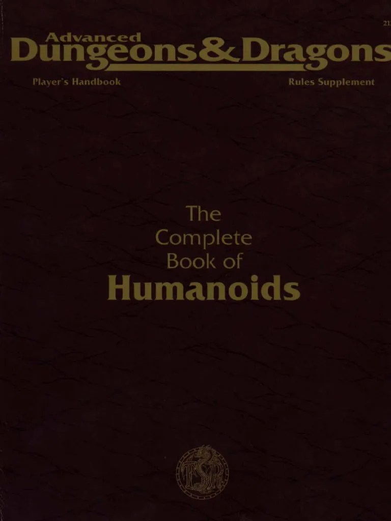 Complete Book Of Humanoids Pdf Pdf Role Playing Games Fantasy