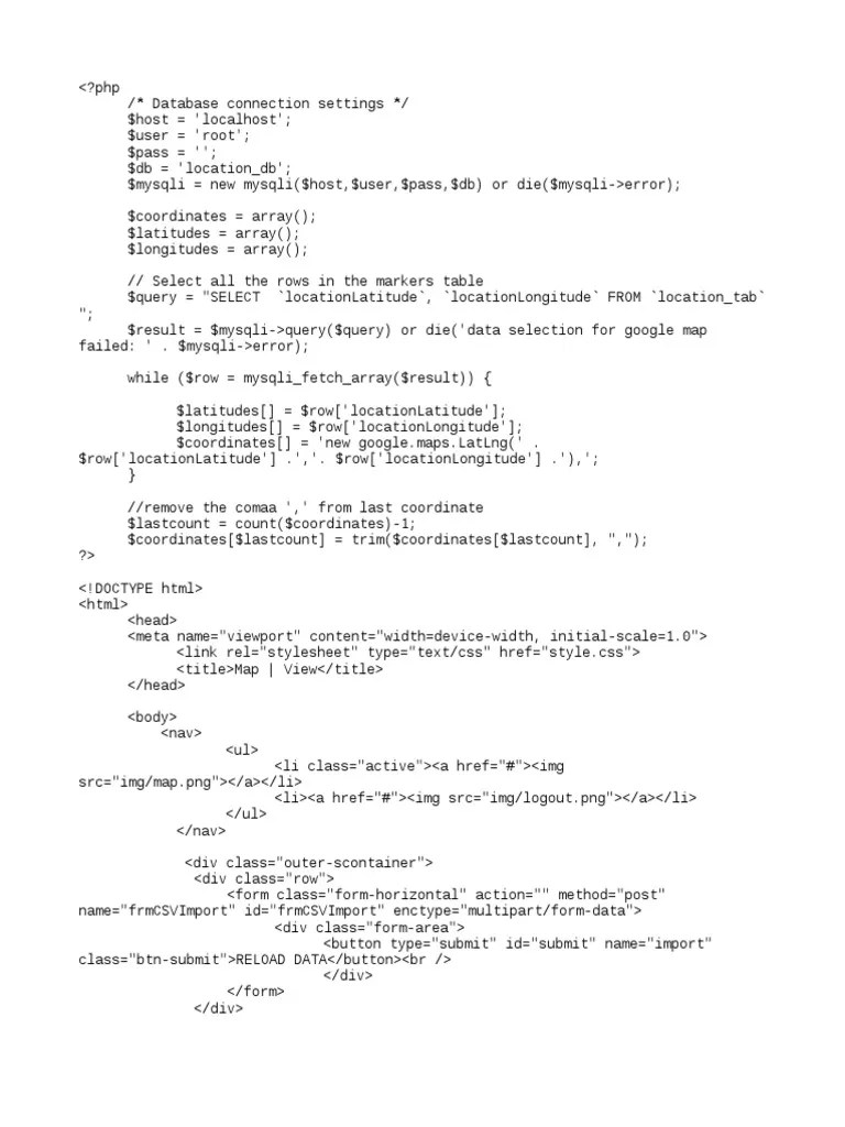 Google Map Codes Pdf Databases Computer Data