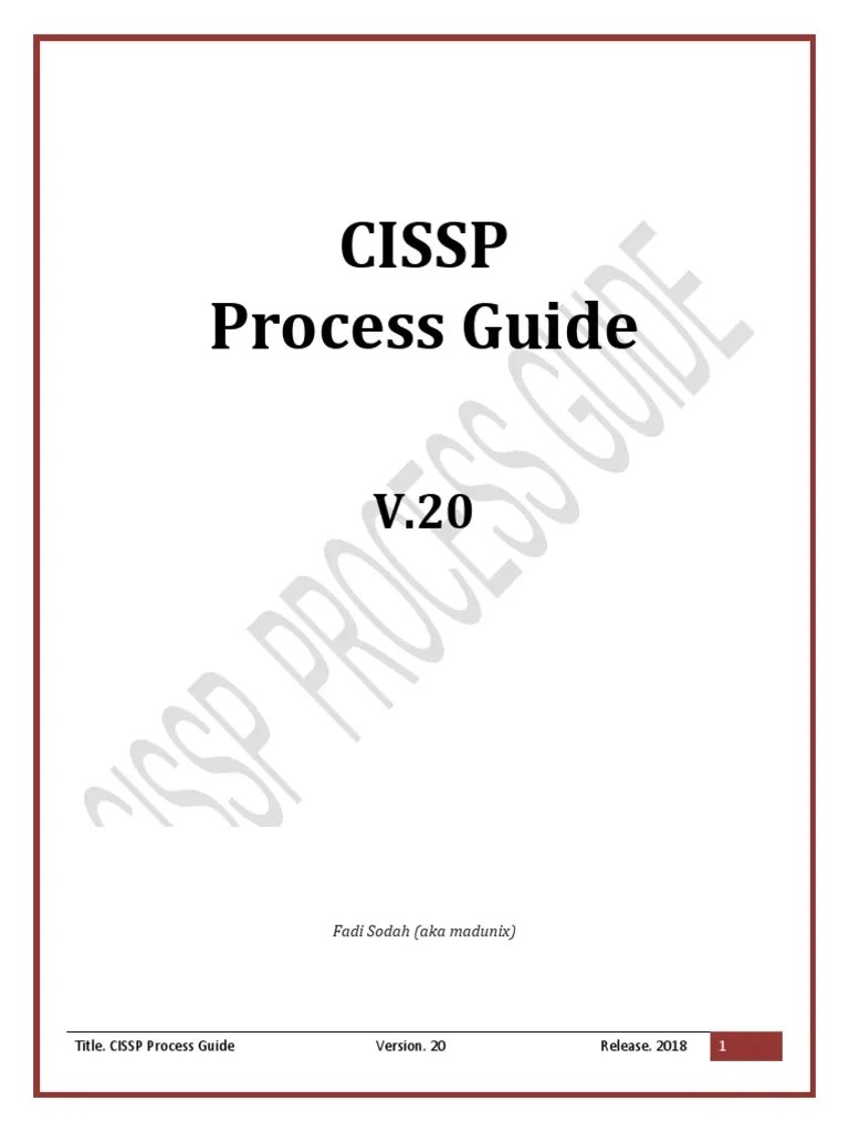 Process Guide CISSP PDF | PDF | Software Testing | Information Security