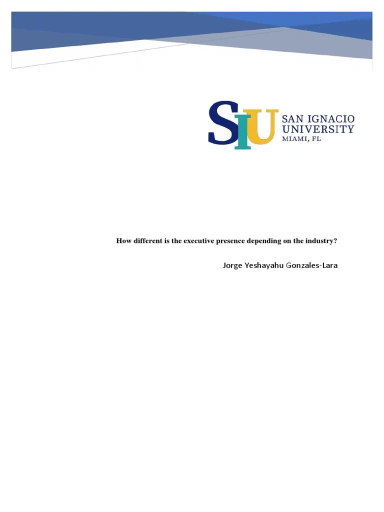 How Different Is The Executive Presence Depending On The Industry | PDF ...