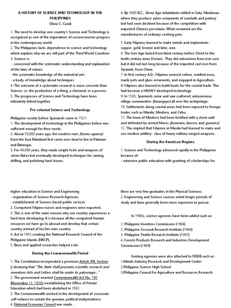 A History Of Science And Technology In The Philippines | Philippines ...