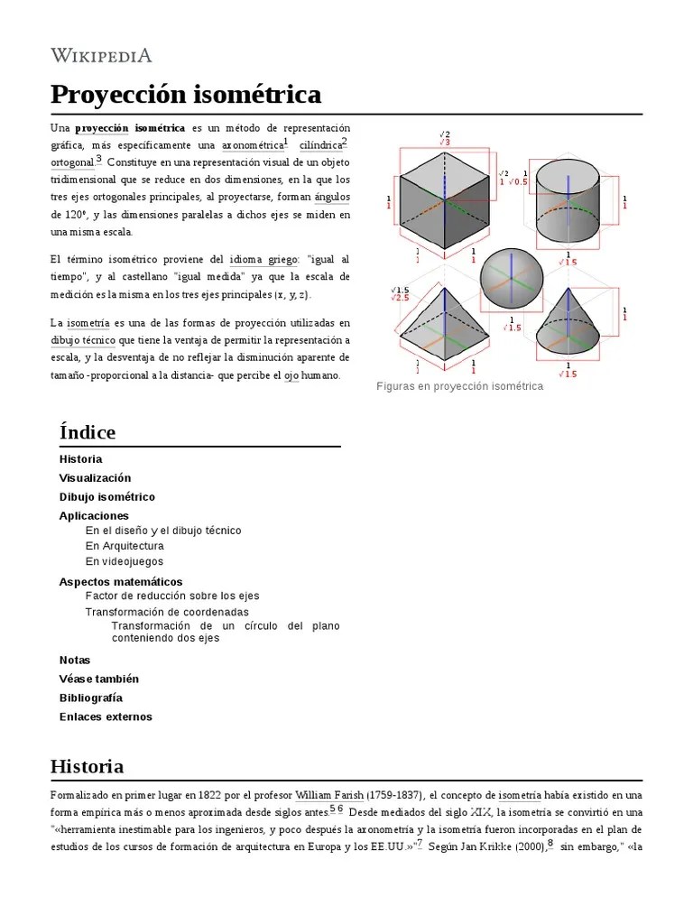 Proyección Isométrica Pdf Perspectiva Gráfica Geometría