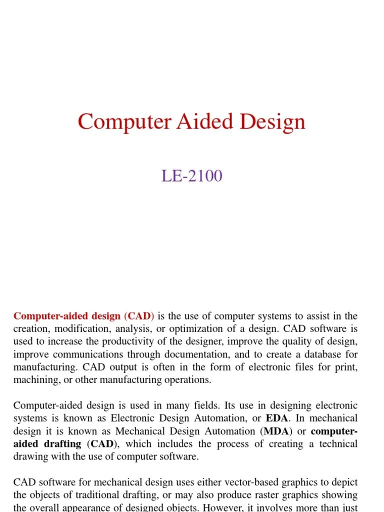 Cad Introduction Download Free Pdf Computer Aided Design Engineering