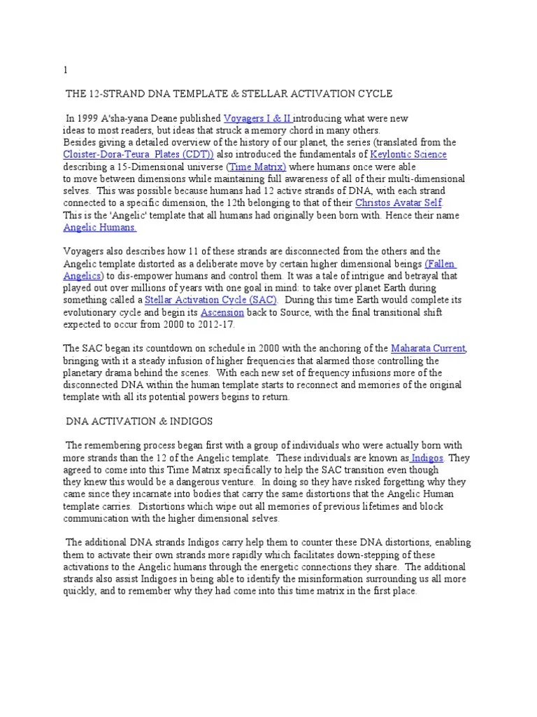 DNA Activation | PDF | Human | Dna