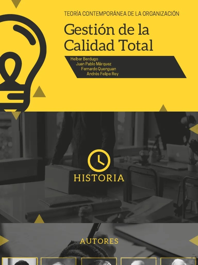 Teoría De La Calidad Total En Gestión Pdf Calidad Comercial