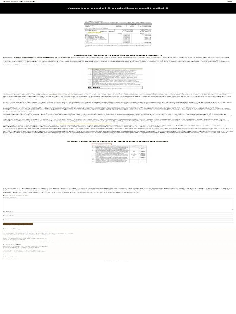 Jawaban Modul 3 Praktikum Audit Edisi 3 A Kunci Ja PDF | PDF