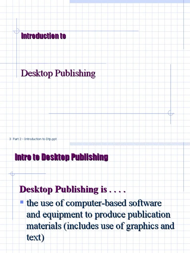 Introduction To Dtp Pdf Page Layout Human Communication