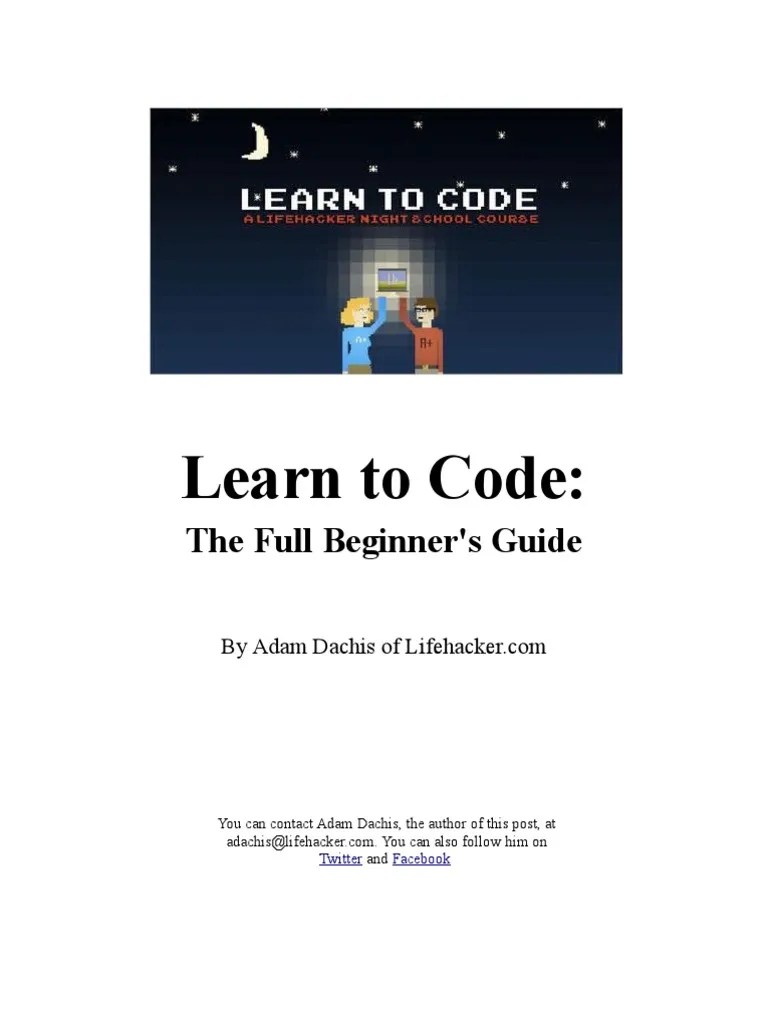 Beginner S Guide To Coding Basics Pdf