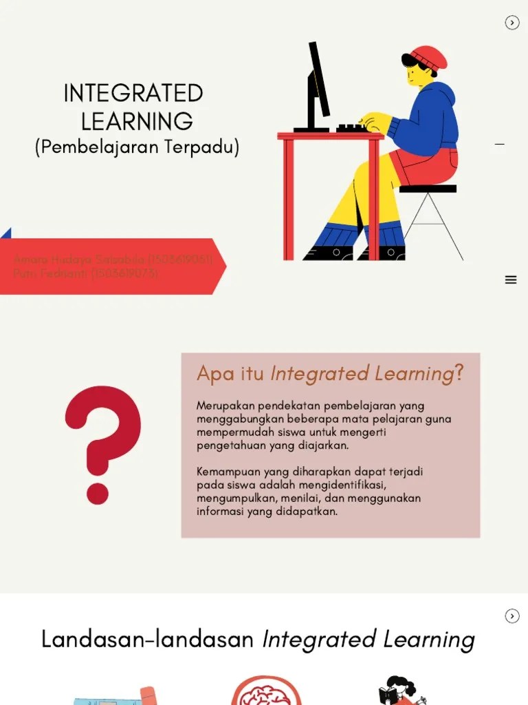 Integrated Learning Pdf Karier Perkembangan Pengembangan Diri