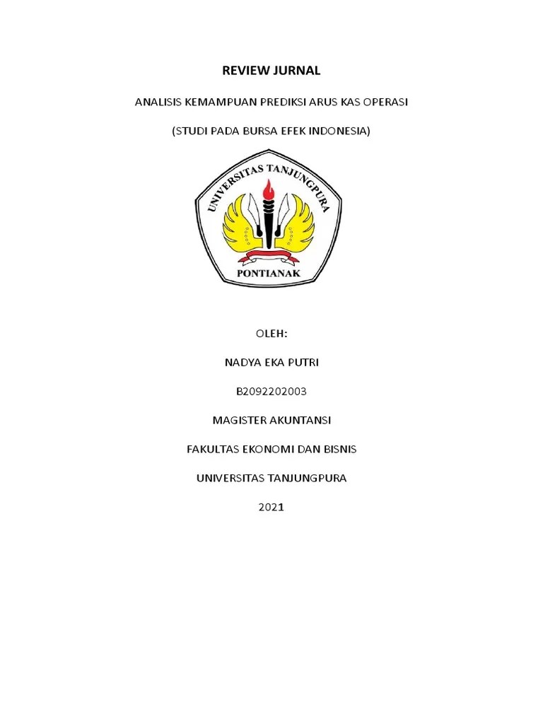 Review Jurnal Cash Flow Analysis Pdf Bisnis Pengelolaan
