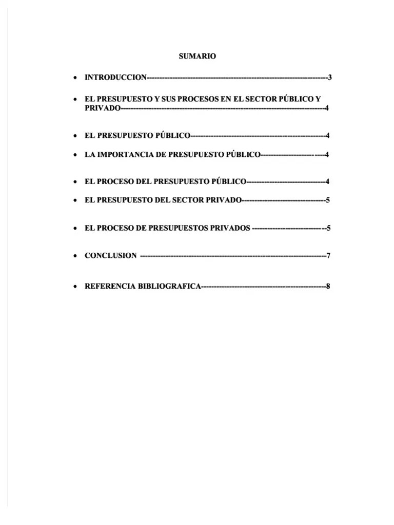 PDF El Presupuesto Y Sus Procesos En El Sector Publico Y Privado ...