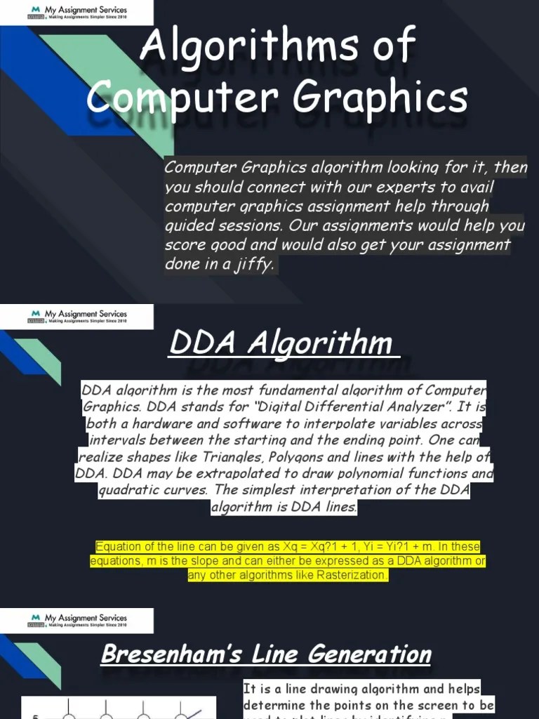 Algorithms Of Computer Graphics Pdf Algorithms Applied Mathematics