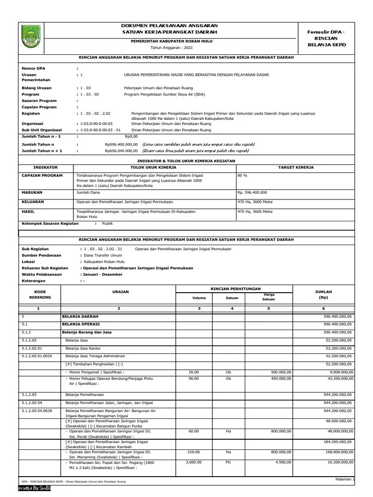 Operasi Dan Pemeliharaan Jaringan Irigasi Permukaan | PDF