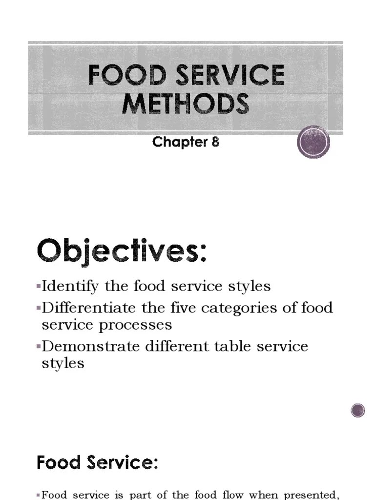 Chapter 8 Pdf Tableware Buffet