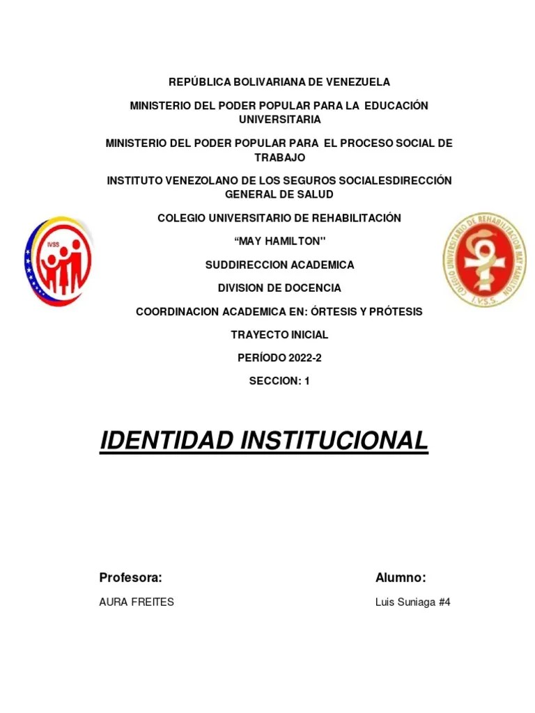 Identidad Institucional 1 | PDF