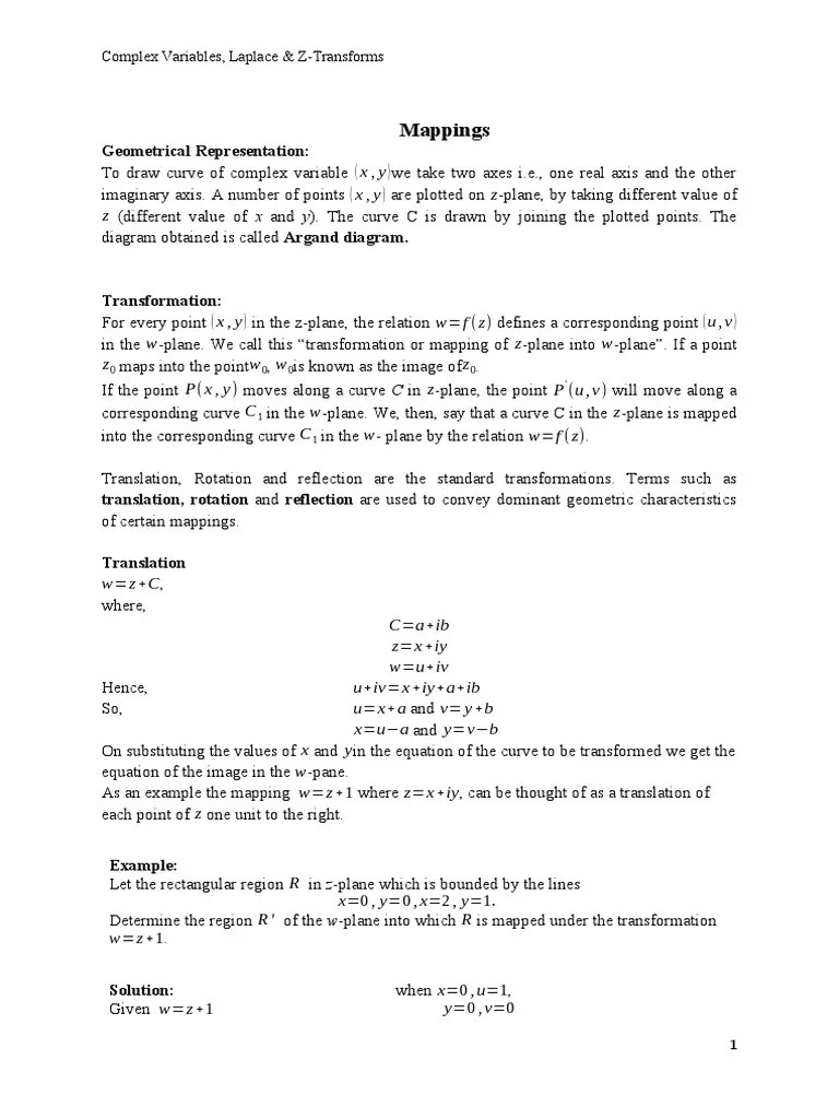 Math3 Mappings Fall22-23 | PDF
