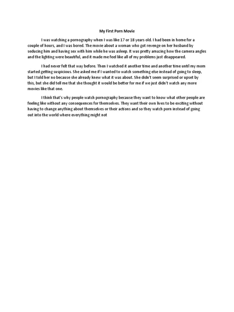 My First Porn Movie | PDF