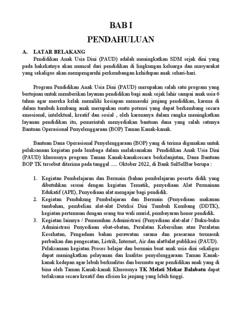 1.pendahuluan LPJ Bop 2022 | PDF
