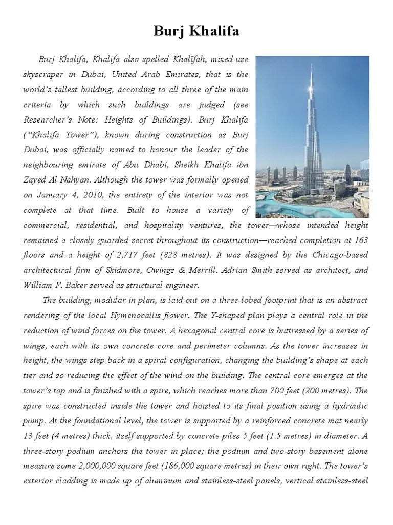 Burj Khalifa | PDF