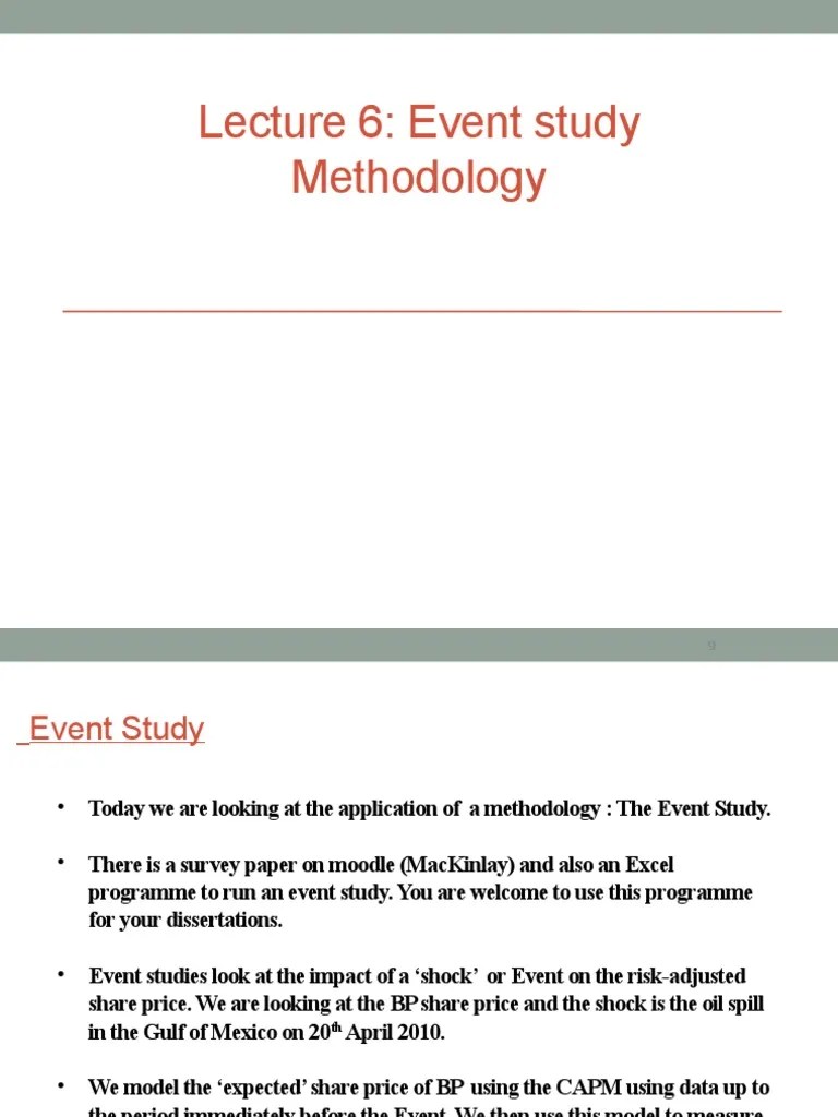L6 Event Study Pdf Technology Engineering