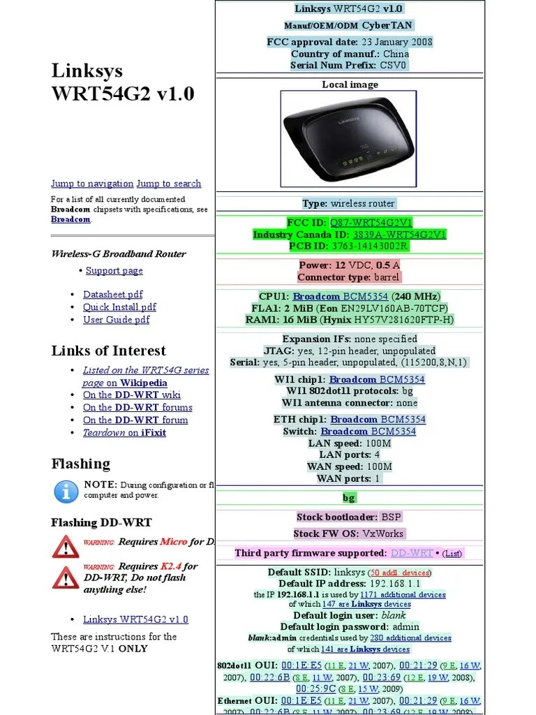 Configuring And Flashing DD-WRT Firmware Onto A Linksys WRT54G2 V1.0 ...