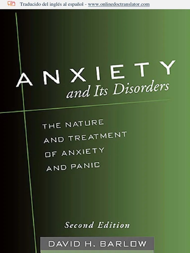 Anxiety And Its Disorders, Second Edition - The Nature And Treatment Of ...