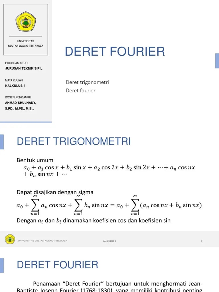Deret Fourier Fungsi Periodik [DOKUMEN]: Judul Yang Aku Berikan Untuk ...