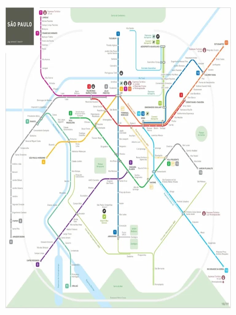 Mapa Metrô São Paulo - SP | PDF