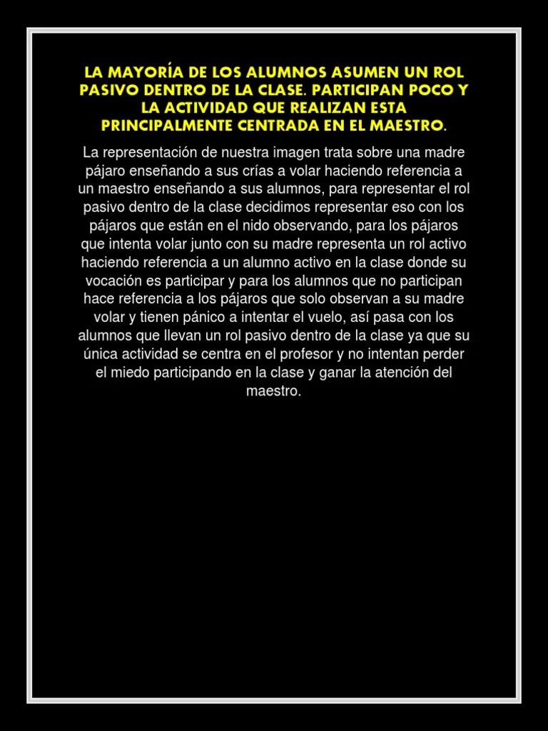 Alumnos Pasivos En Clase Análisis Pdf