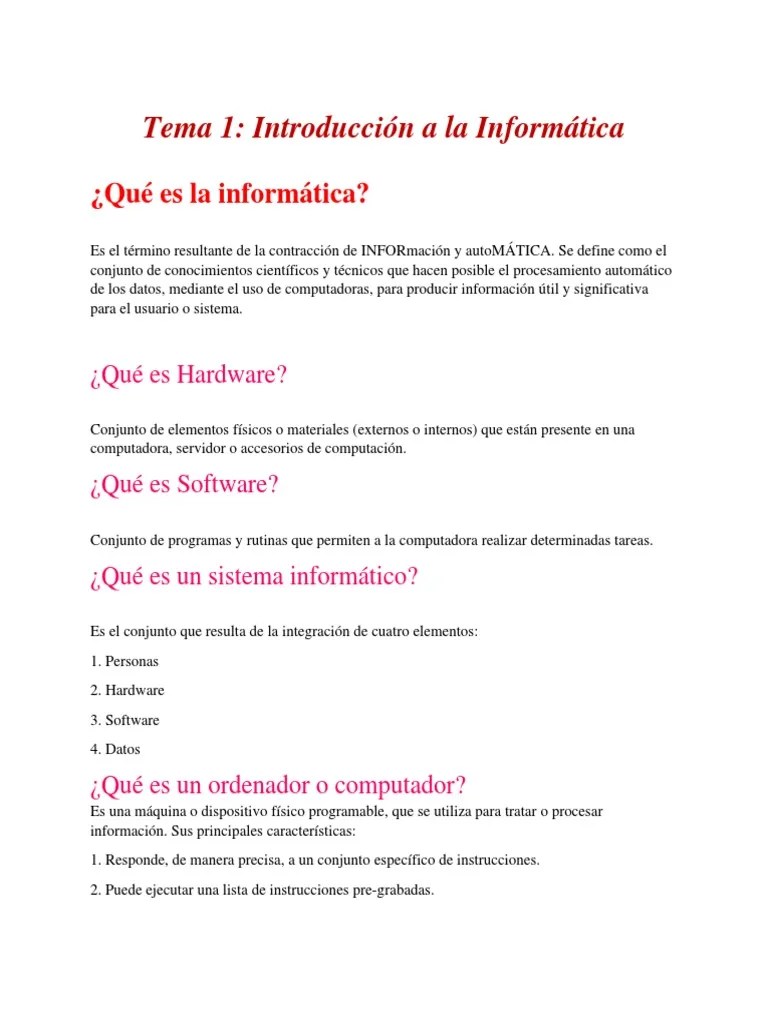 Teoria De Pseint | PDF | Lenguaje De Programación | Hardware De La ...