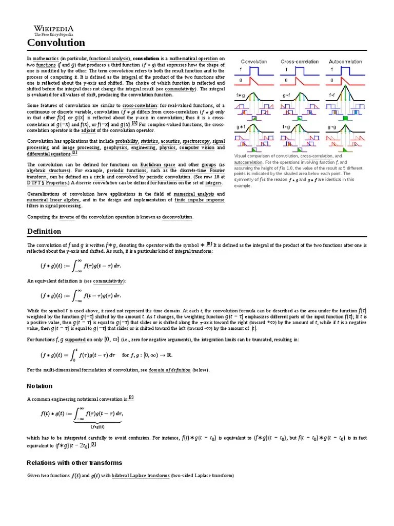 Convolution | PDF | Convolution | Laplace Transform