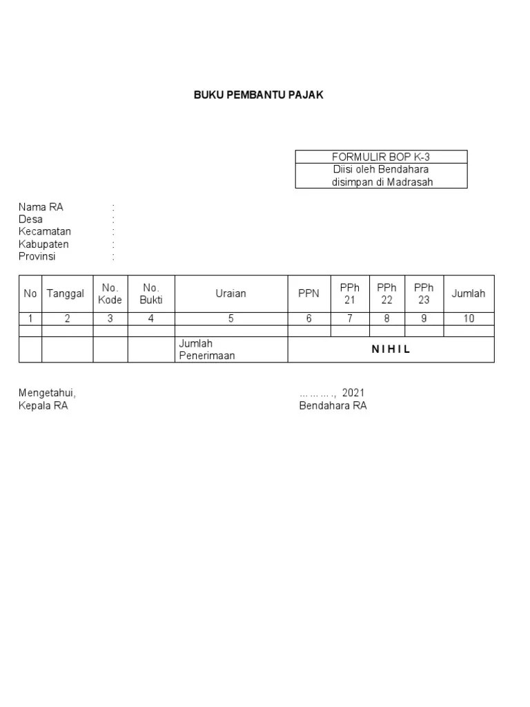 Buku Pembantu Pajak | PDF