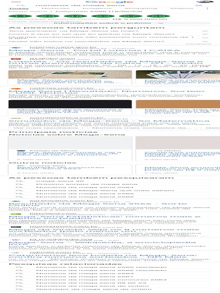 Numeros Da Mega Sena - Pesquisa Google | PDF