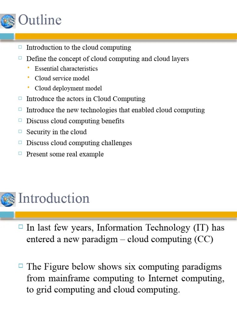Lec01 Introduction To Cloud Computing Pdf Cloud Computing