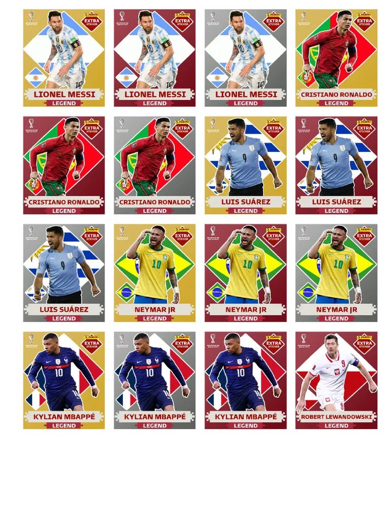 Cromos Figuras Stickers Extras Legendarios Y Coca Cola Qatar 2022 Pdf