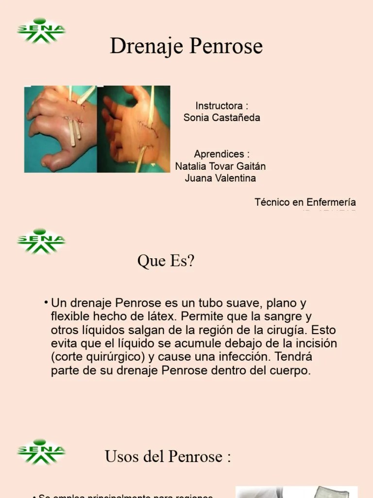 Drenaje Penrose Usos Y Cuidados Pdf