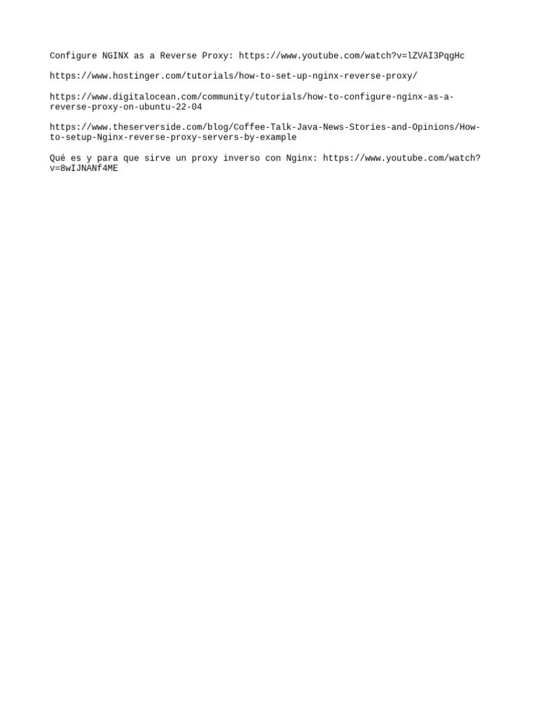 Configure Nginx As A Reverse Proxy Pdf