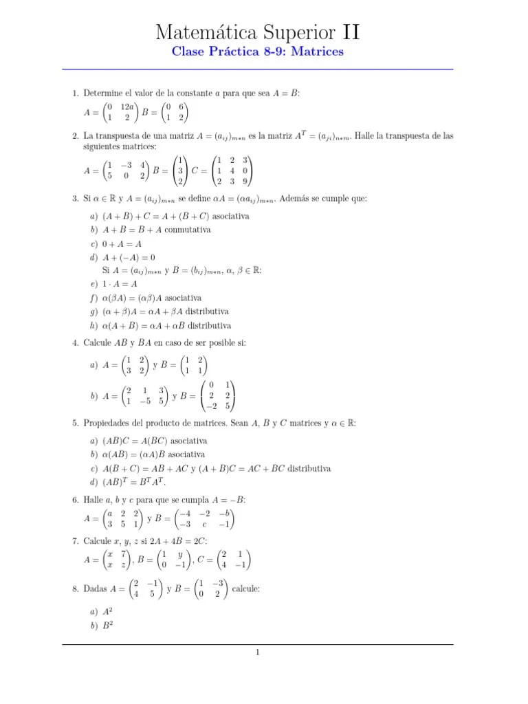 Matrices | PDF | Matriz (Matemáticas) | Relaciones Matematicas