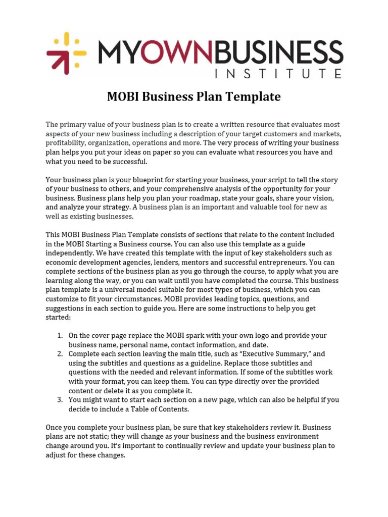 Business Plan Template 2023 | PDF | Business Plan | Marketing