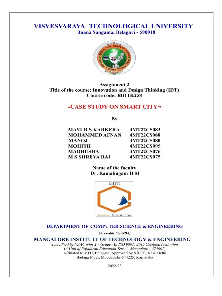 Case Study On Smart Cities | PDF | Design Thinking | Prototype