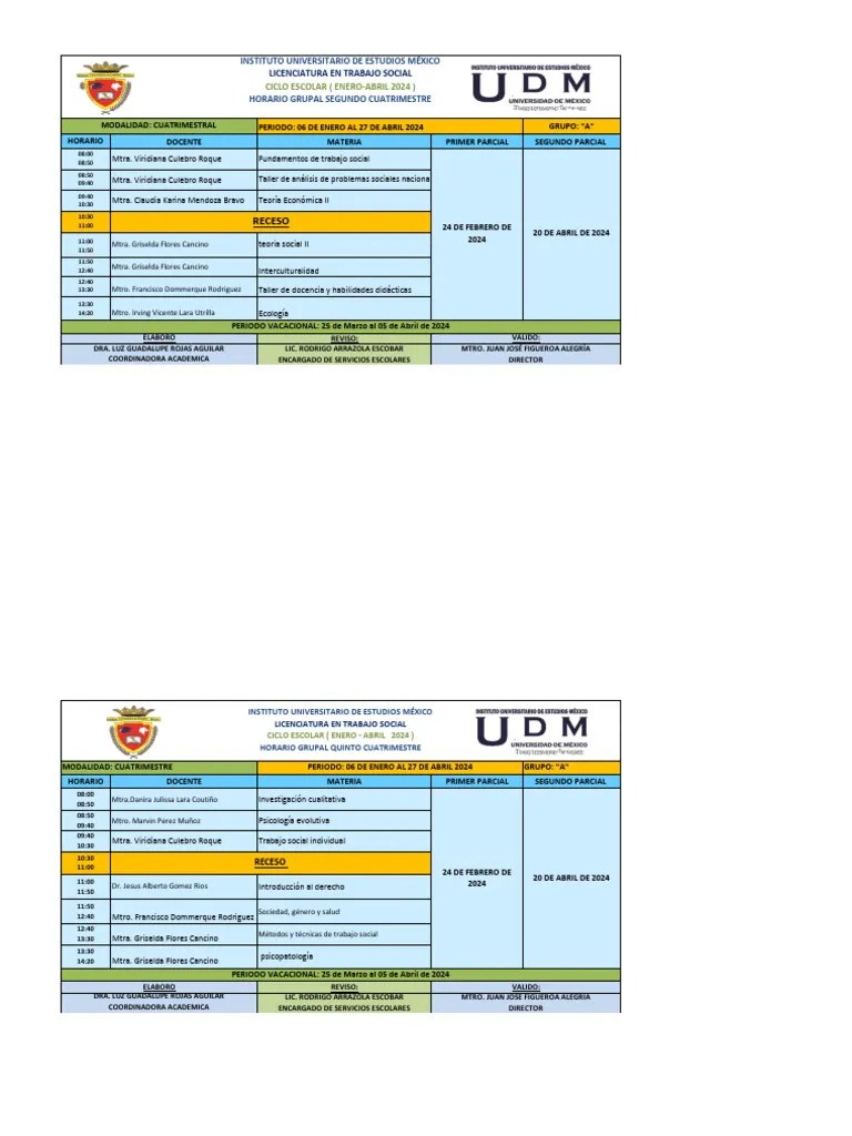 Carga Horaria Estudiantes Pdf