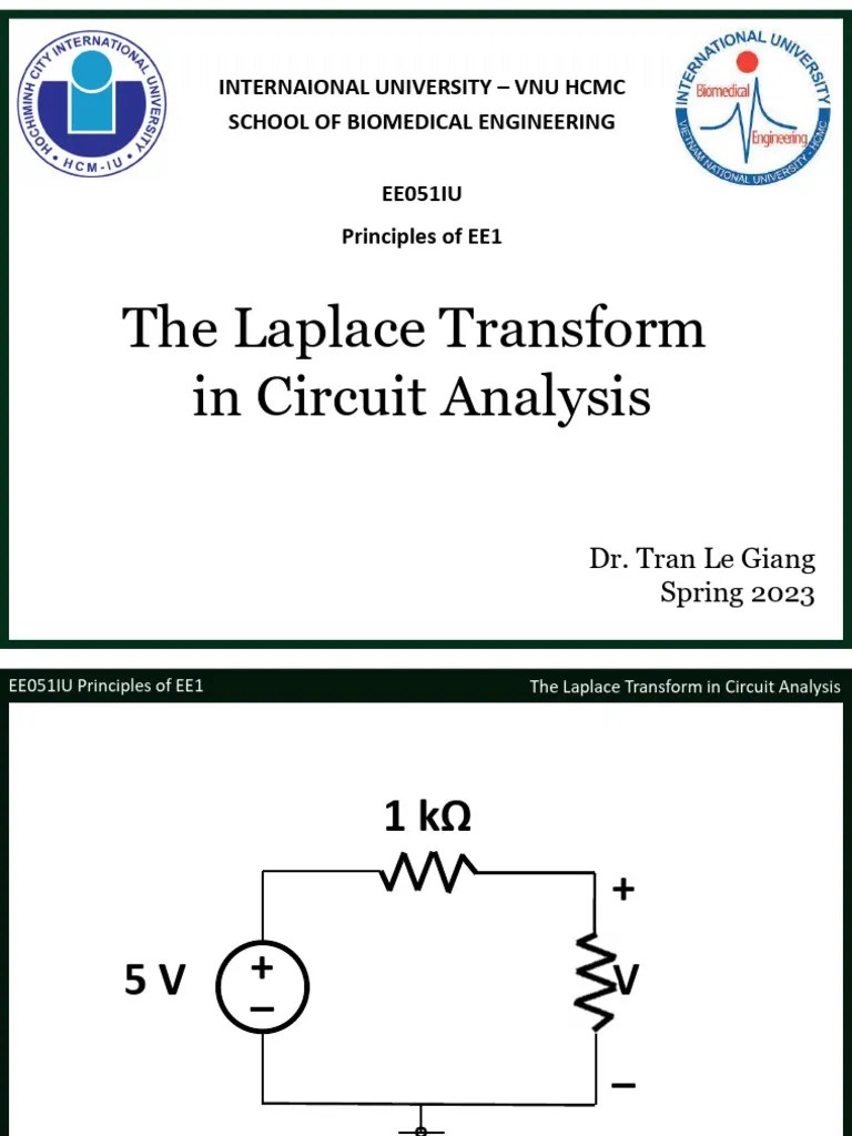 Lecture Intro To Laplace Transform V2 Handout | PDF | Electrical ...