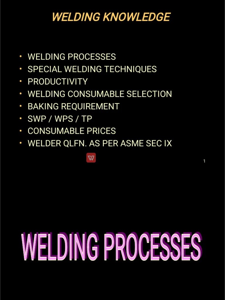 Welding Processes Welding Knowledge Pdf Construction Welding