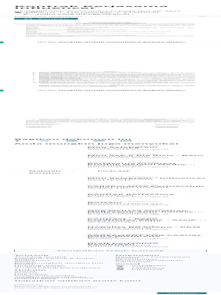 Kontrak Kerjasama Influencer 2021 Pdf